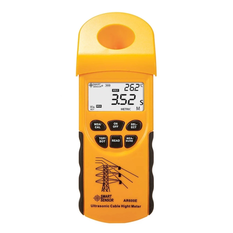 Ultrasonic Cable Height Meter SMART SENSOR AR600E LCD Display 6 Cables ...