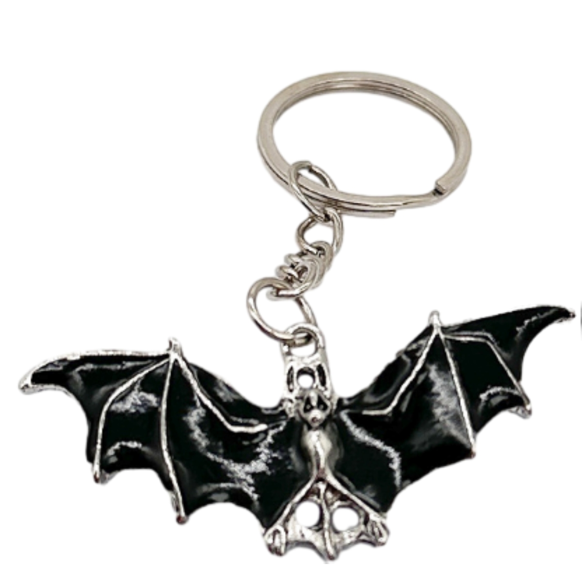Big Bat Keychain in Black