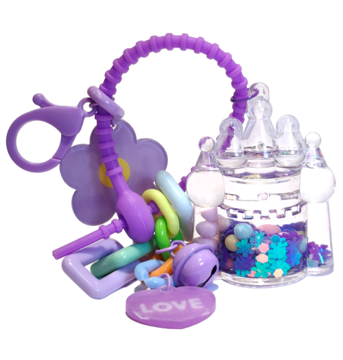 Floating keychain(Purple Castle)