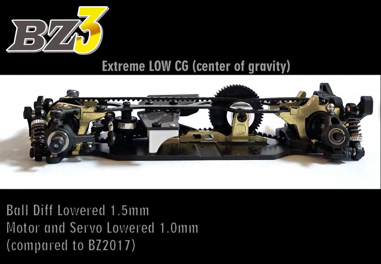 Atomic BZ3 1/28 Belt Drive 4WD Touring Car Chassis Kit BZ3-KIT