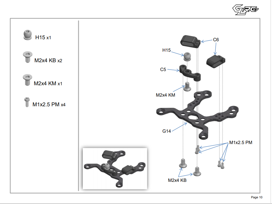 GL racing GLR-GT 1/28 RWD Chassis - W/O RX GL-GT-001-KSET (MINI-Z)