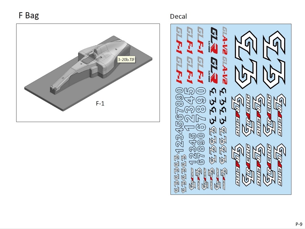 GL Racing 1/28 GLF-1 RWD Chassis Model: GLF-1-001-KSET