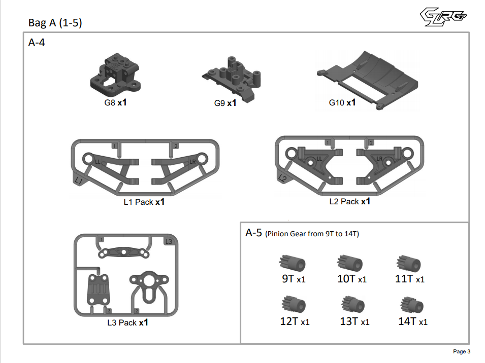 GL racing GLR-GT 1/28 RWD Chassis - W/O RX GL-GT-001-KSET (MINI-Z)