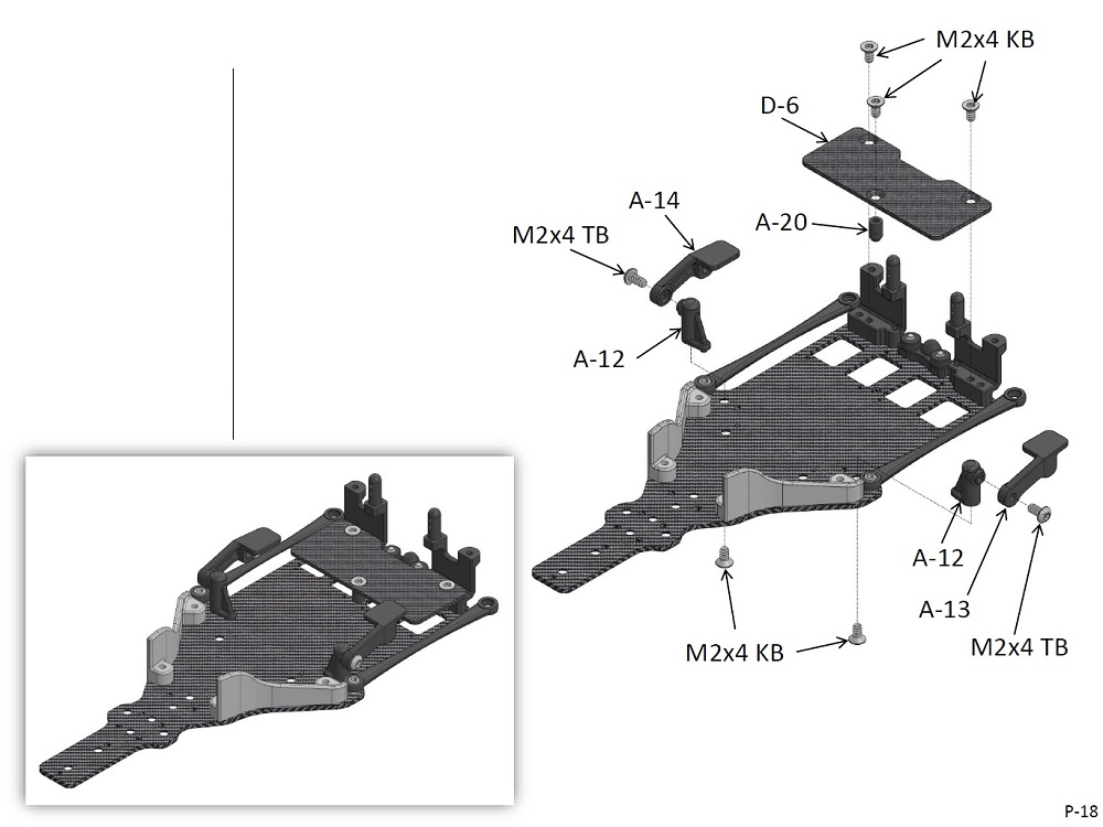 GL Racing 1/28 GLF-1 RWD Chassis Model: GLF-1-001-KSET