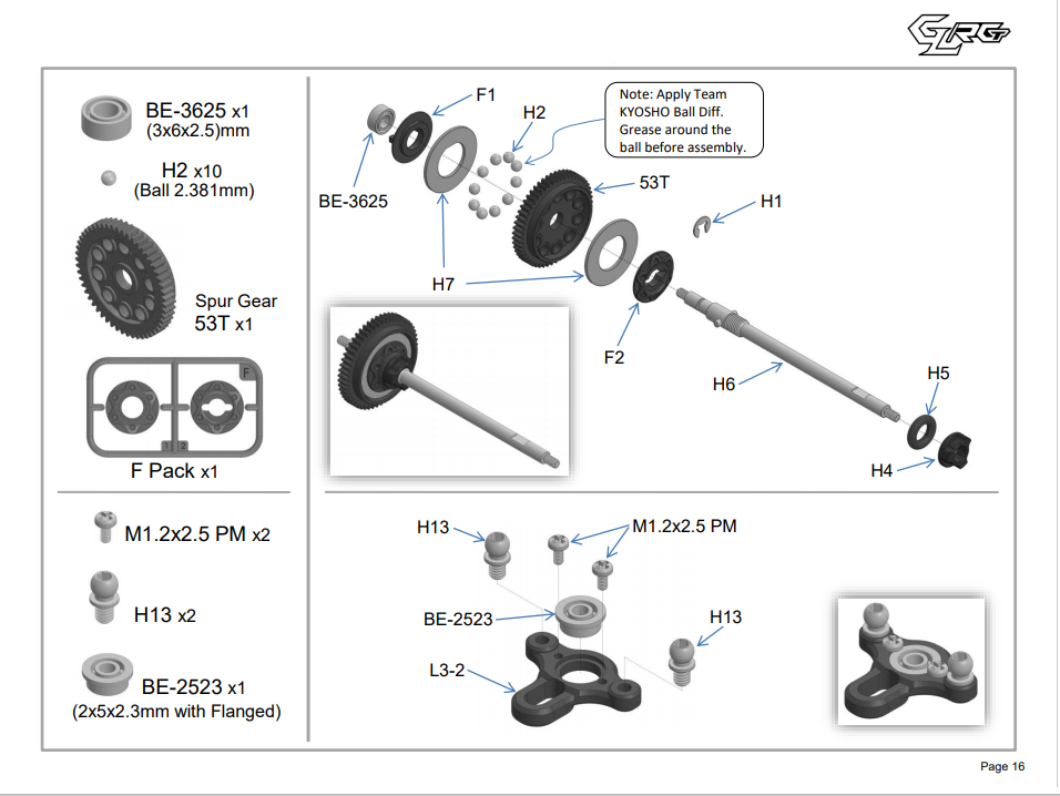 GL racing GLR-GT 1/28 RWD Chassis - W/O RX GL-GT-001-KSET (MINI-Z)