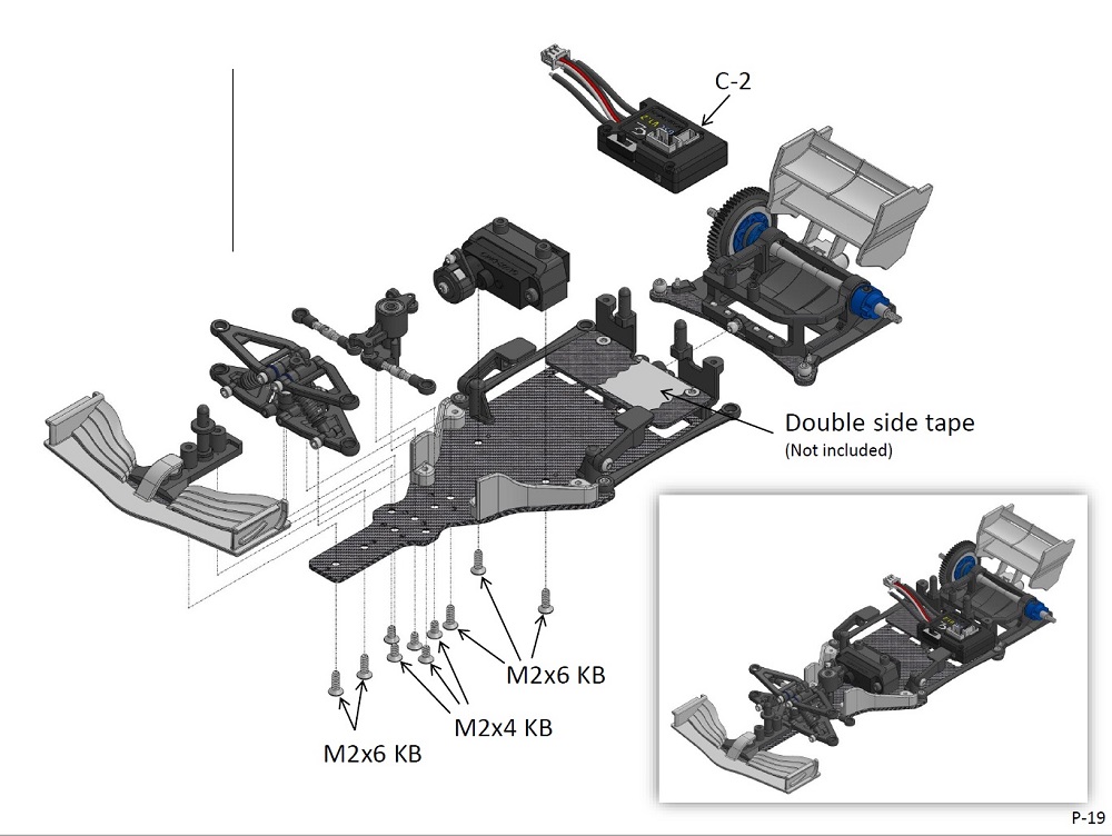 GL Racing 1/28 GLF-1 RWD Chassis Model: GLF-1-001-KSET