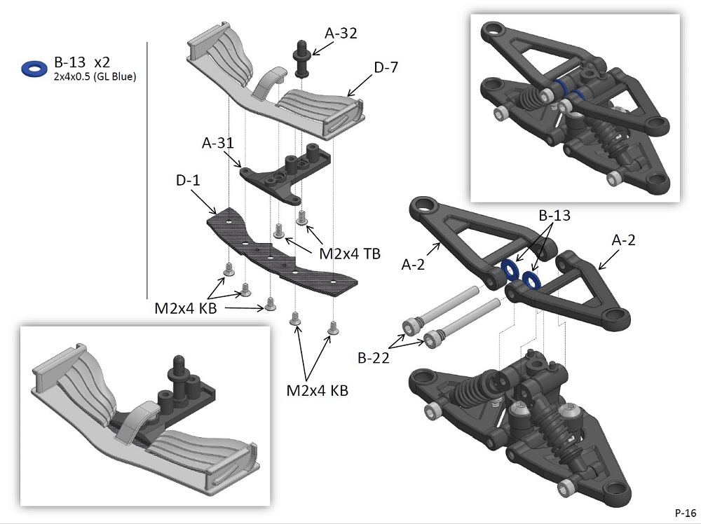 GL Racing 1/28 GLF-1 RWD Chassis Model: GLF-1-001-KSET