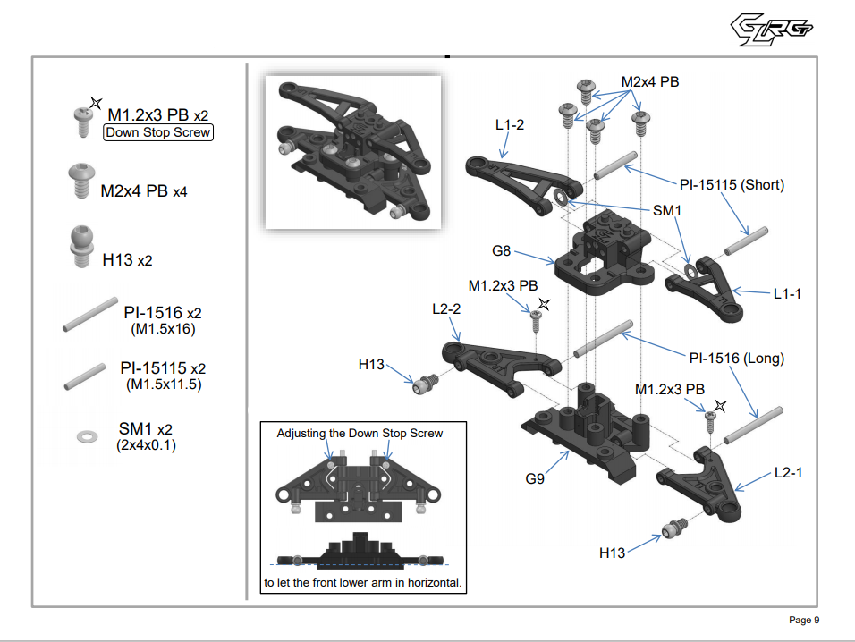 GL racing GLR-GT 1/28 RWD Chassis - W/O RX GL-GT-001-KSET (MINI-Z)
