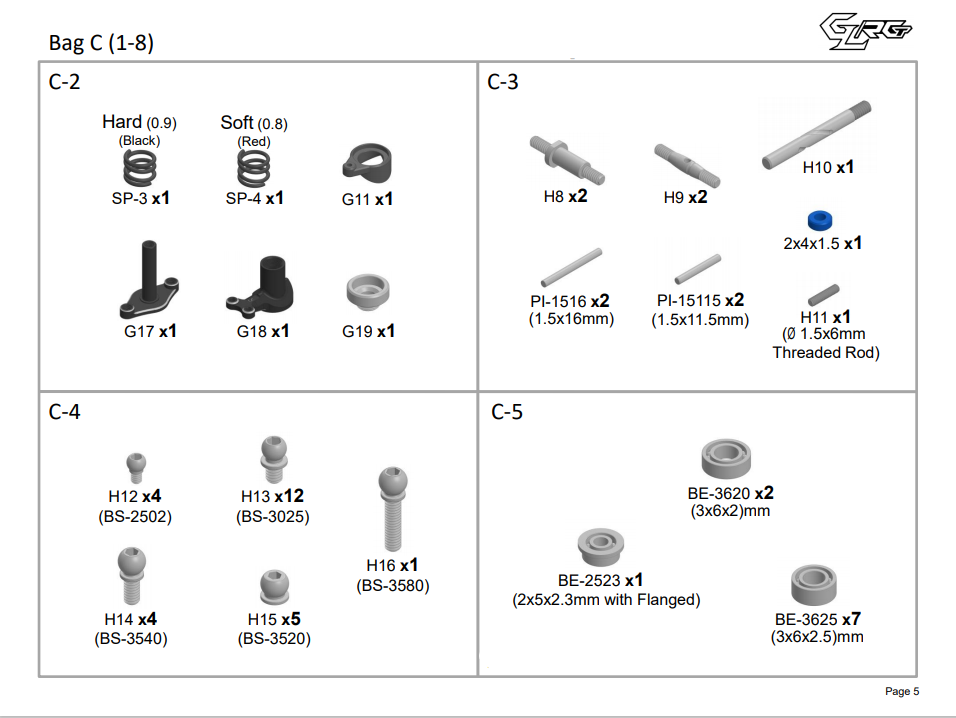 GL racing GLR-GT 1/28 RWD Chassis - W/O RX GL-GT-001-KSET (MINI-Z)