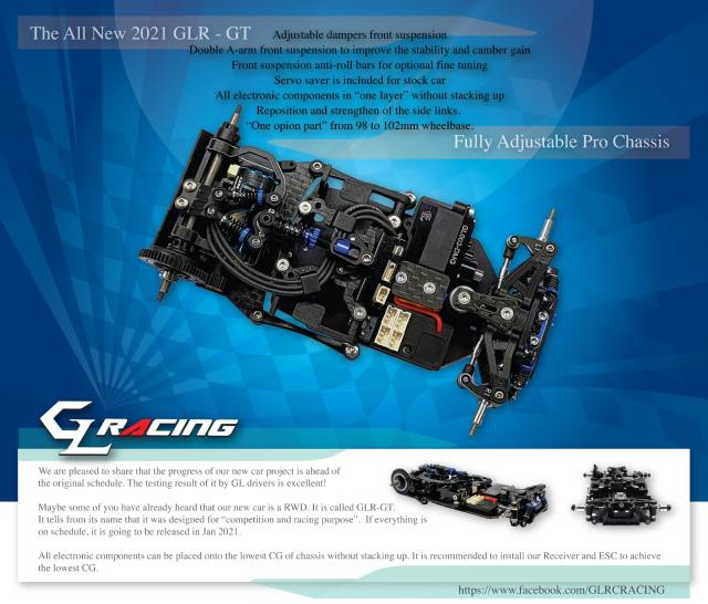 GL racing GLR-GT 1/28 RWD Chassis - W/O RX GL-GT-001-KSET (MINI-Z)