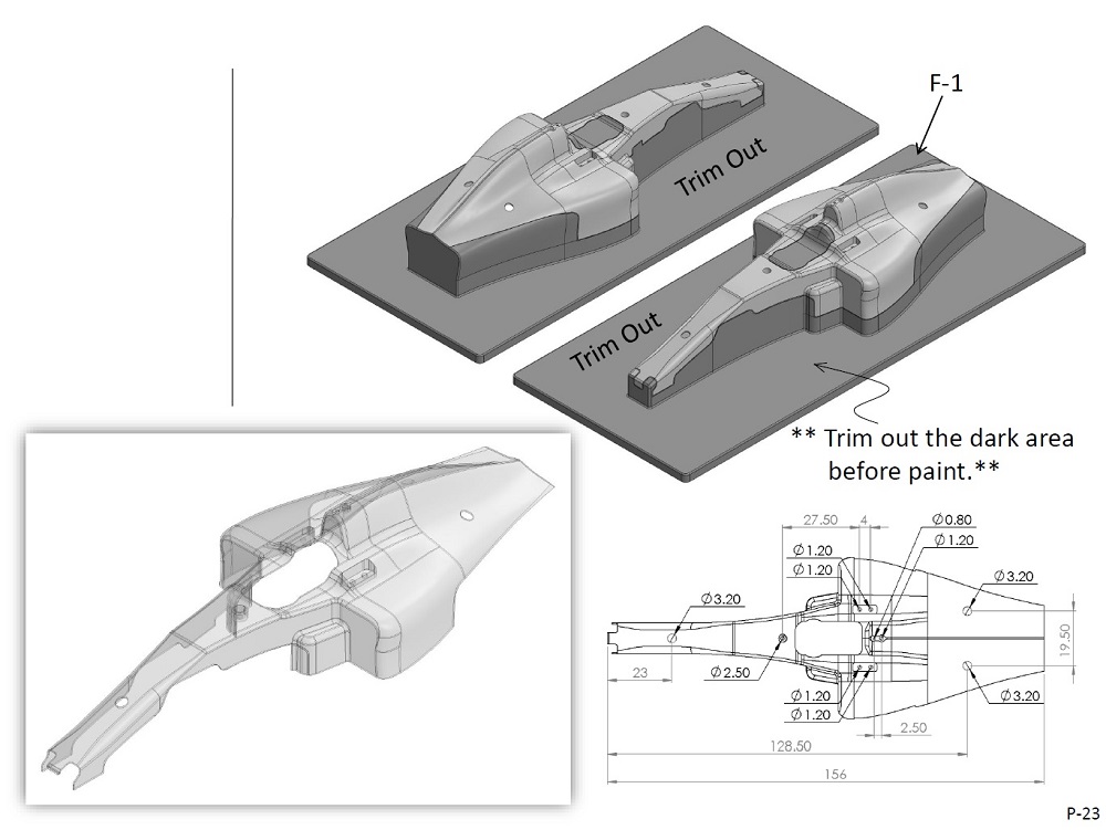 GL Racing 1/28 GLF-1 RWD Chassis Model: GLF-1-001-KSET