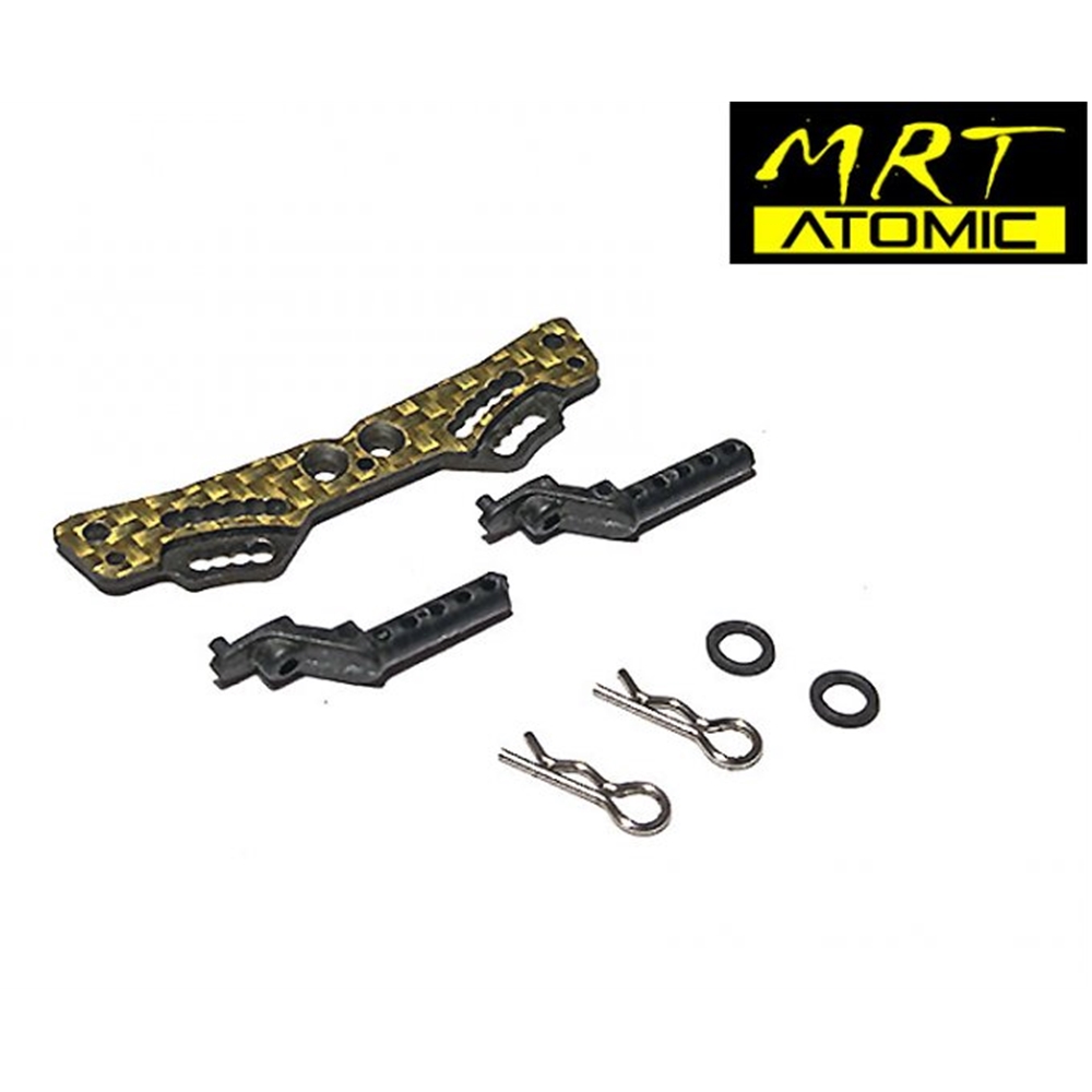 ATOMIC MRT CARBON REAR SHOCK TOWER AND BODY POST #MRTP-UP07