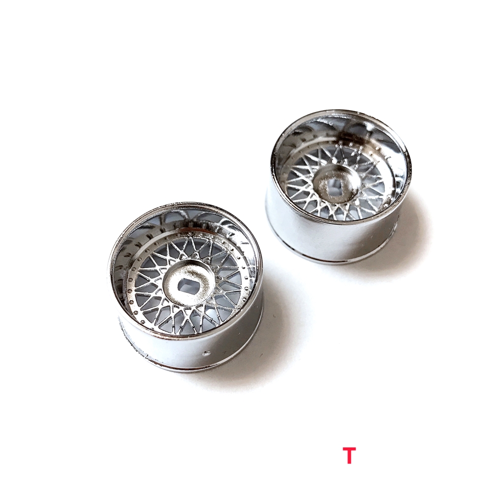 MINI-Z AWD BBS Plastic Wheels Electroplated Silver (Diameter 20mm, 2PCS)