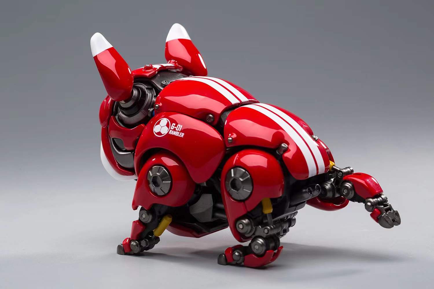 HWJ RAMBLER Mechanical Bulldog Red Green Robot Dog Action Figure