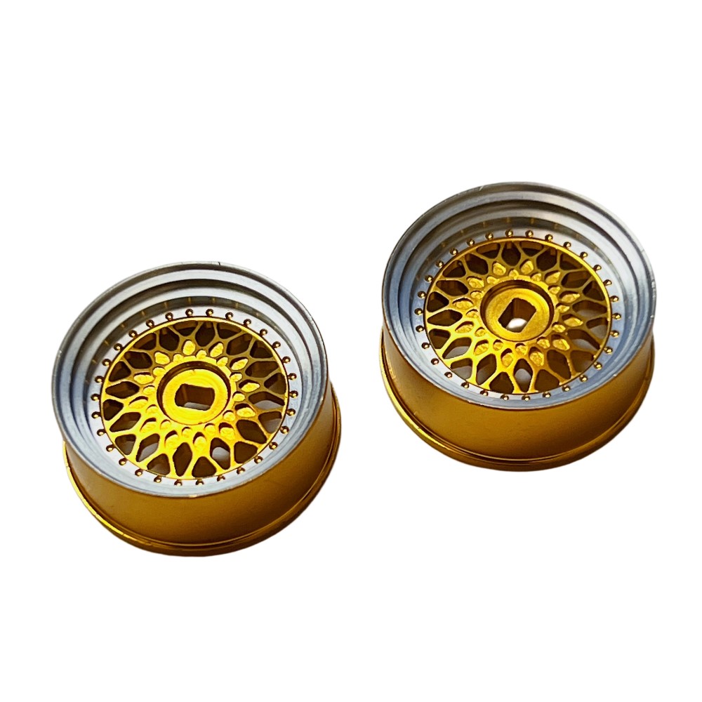 MINI-Z AWD BBS Metal Wheel Gold/Silver ( OD 20mm, 2PCS) #BBS20-GS-NW