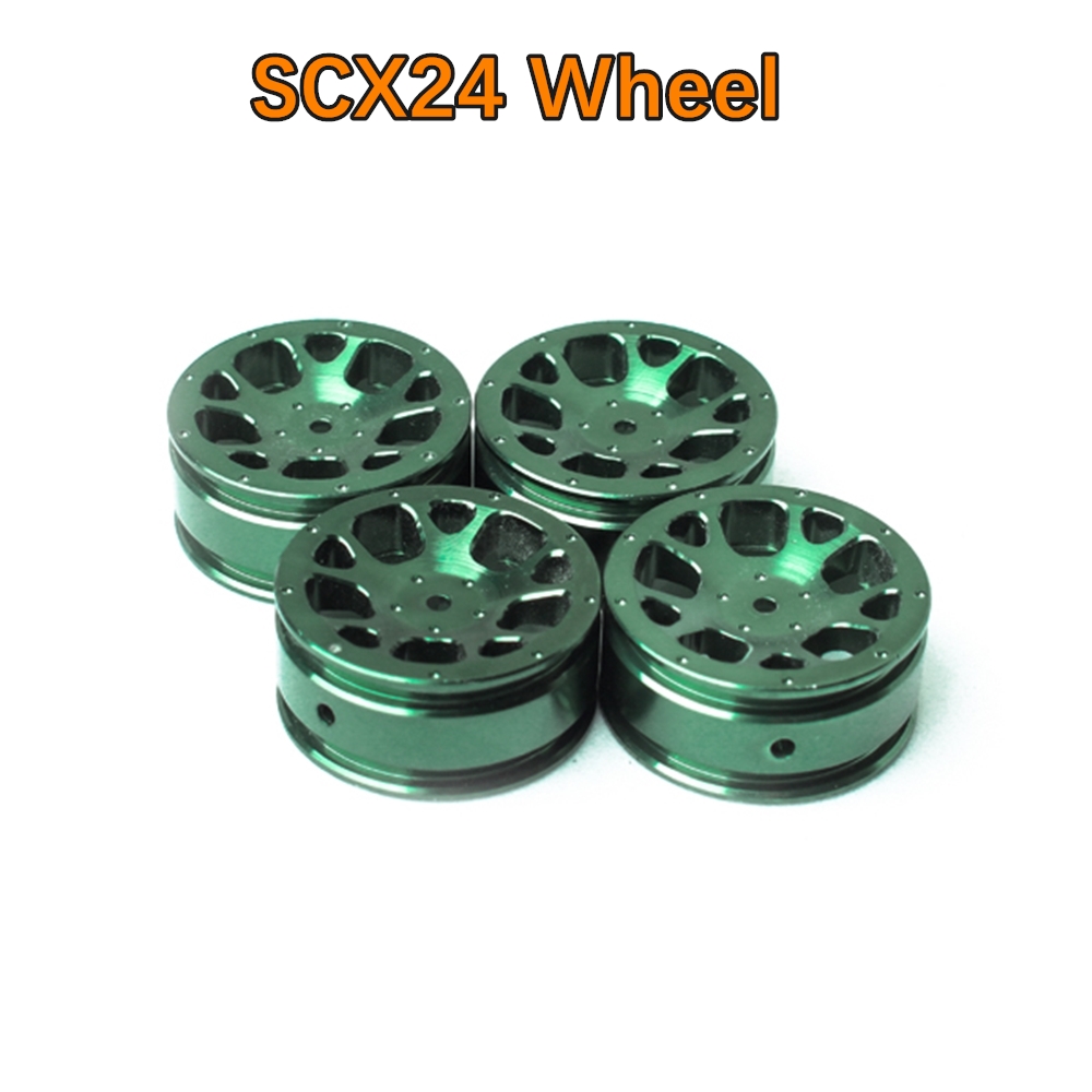 NEXX Racing Axial SCX24 1.0 Aluminum Wheels Type3 Green 4PCS NX-269