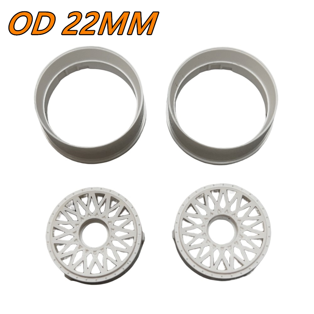 BM RACING BMR-X 22MM OFFSET CHANGEABLE BBS MESH RIM 2 PCS WHITE BMRX026-3W