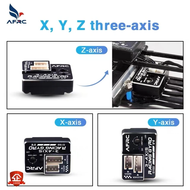 AFRC-GYS-2 V4 3-AXIS Racing Gyro Drift Car Stabilizer EPA AVCS For 1/28 1/24 1/10 RC Car