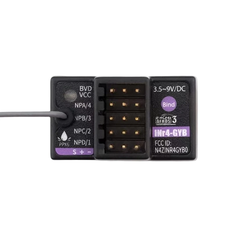 FLYSKY INR4-GYB 4-CHANNELS GYRO RECEIVER FOR NB4 / NOBLE LITE / NOBLE ...