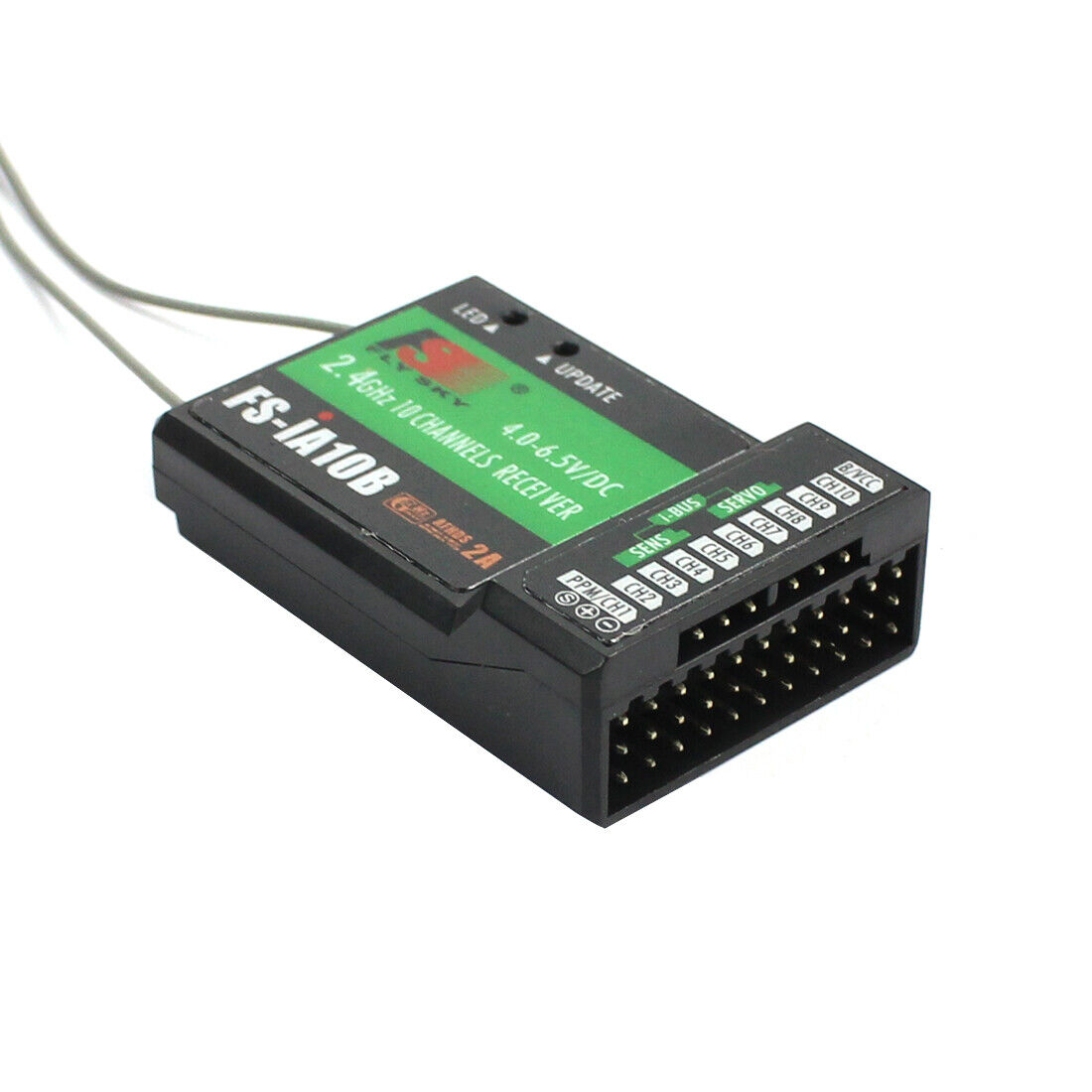 Flysky FS-IA10B 10CH AFHDS 2A Receiver for FS-I10 I6S Radio Transmitter ...