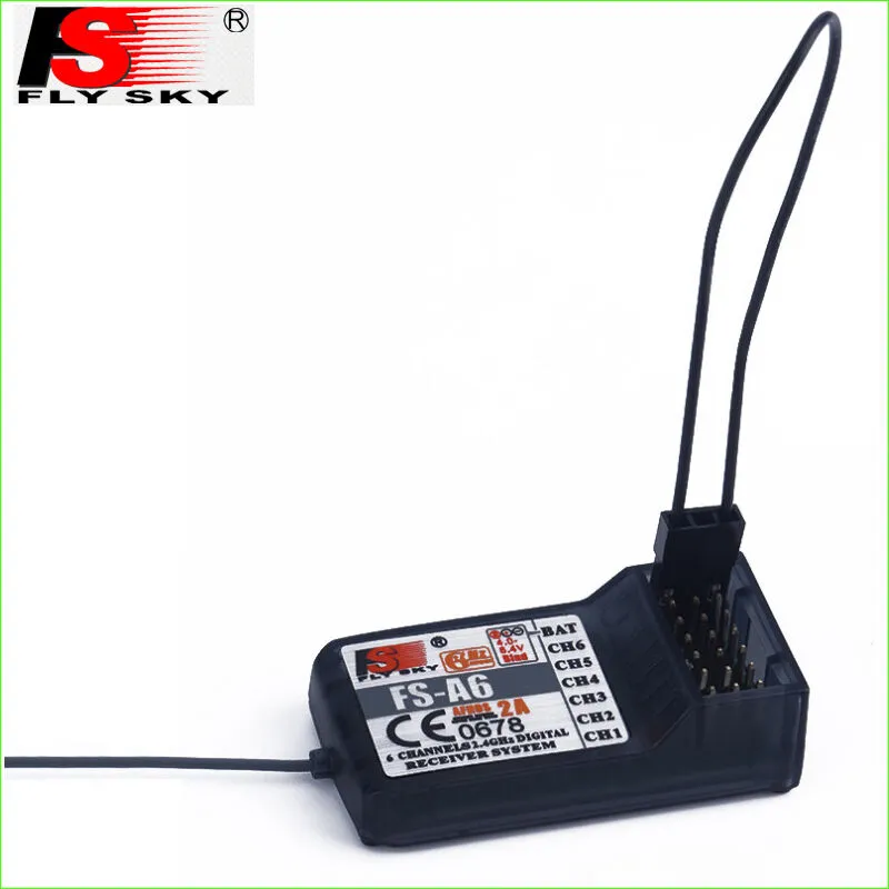 FLYSKY FS-A6 2.4G 6CH AFHDS 2A Receiver For FS-I10 FS-I6 FS-I4 GT2E ...