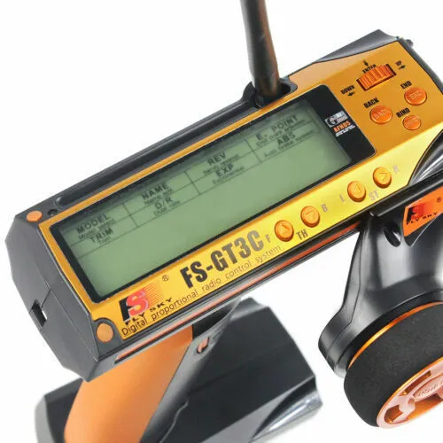 Flysky FS-GT3C 2.4G 3CH Remote Controller Built-in Gyro Transmitter w ...