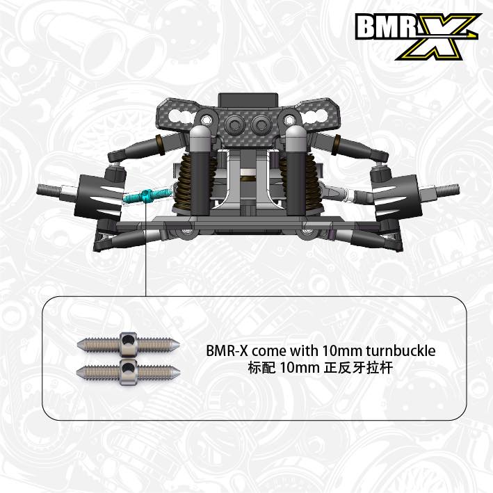 BM RACING 1/24 BMR-X PRO RWD RC Drift Chassis ( not included wheels ...