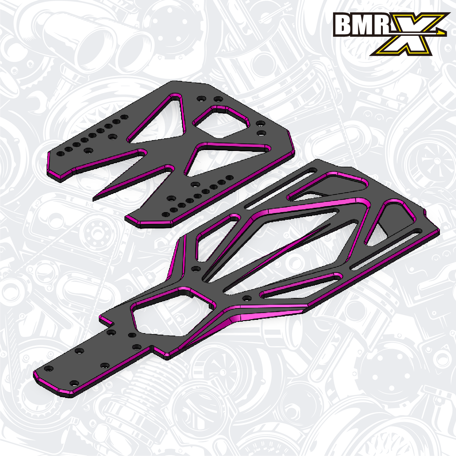 BMR-X PRO Alum Main Chassis Set BMRXPRO013-A BM Racing