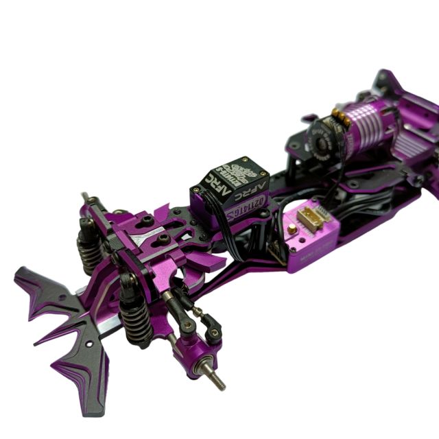 BM RACING 1/24 BMR-X PRO Purple Upgrade Metal Chassis RWD Drift Car KIT ...