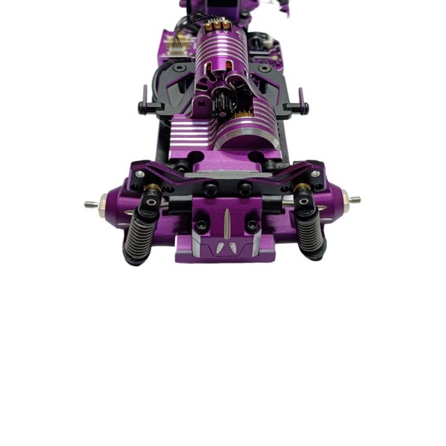 BM RACING 1/24 BMR-X PRO Purple Upgrade Metal Chassis RWD Drift Car KIT ...