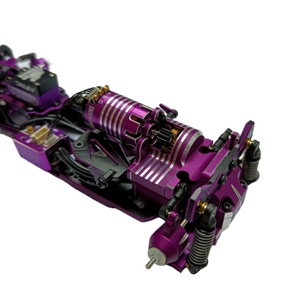 BM RACING 1/24 BMR-X PRO Purple Upgrade Metal Chassis RWD Drift Car KIT ...