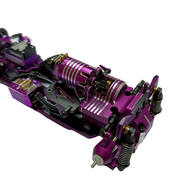 BM RACING 1/24 BMR-X PRO Purple Upgrade Metal Chassis RWD Drift Car KIT ...