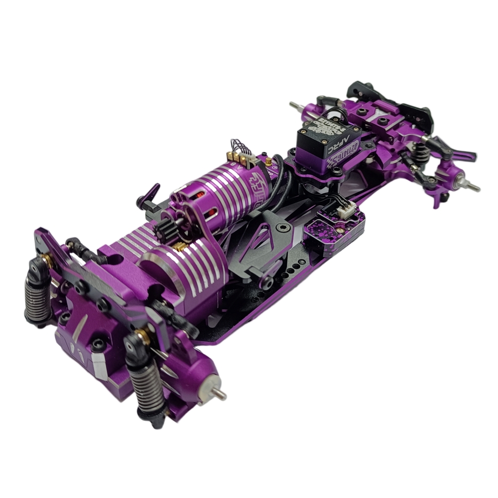 BM RACING 1/24 BMR-X PRO Purple Upgrade Metal Chassis RWD Drift Car KIT ...