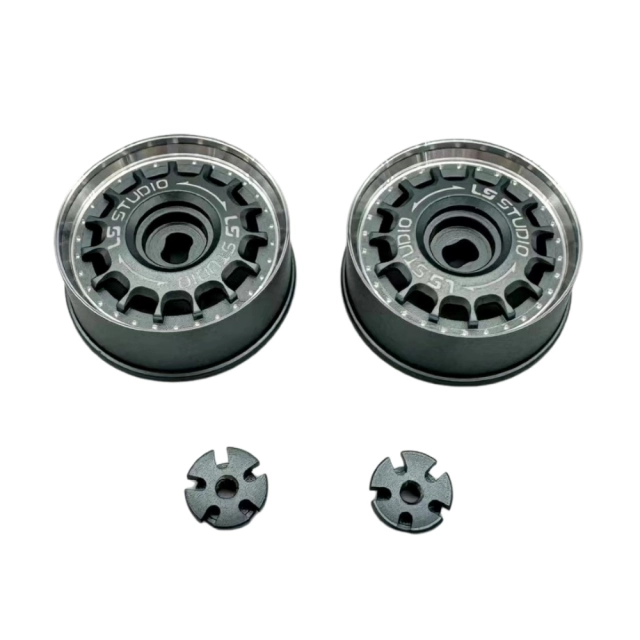 LS Studio LSD 1/28 CNC AWD Wheel (OD 20MM) TITANIUM 2PCS LS-WH-02-TI