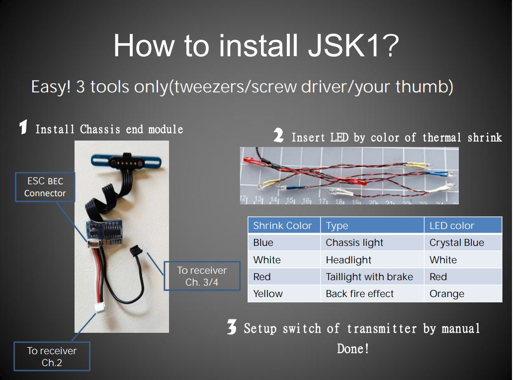 JSB LED Car Light SET For JSK1