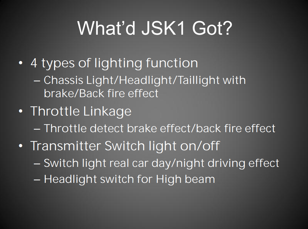 JSB LED Car Light SET For JSK1