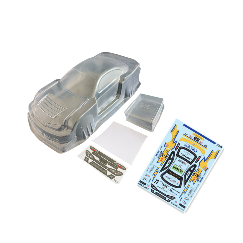 GT55 Racing 1/28 TZ015 S15 Lexan Body With Body Sticker 98MM