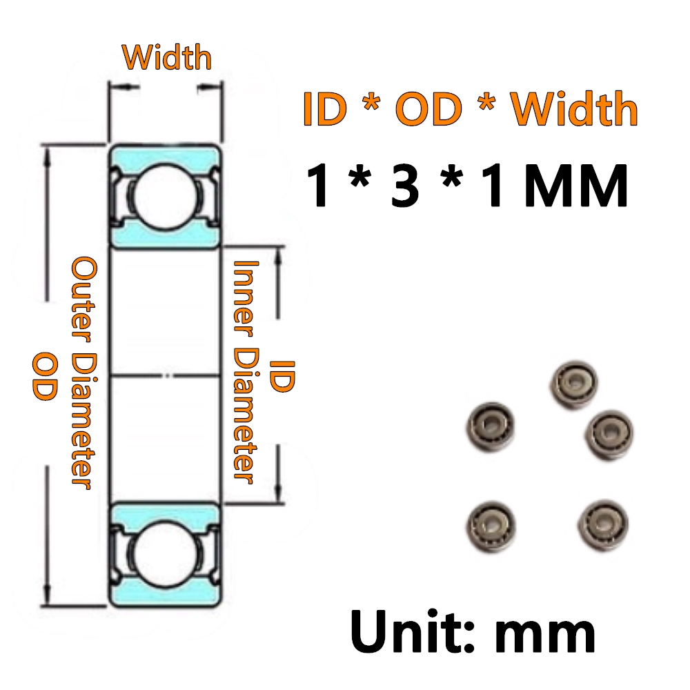 GT55 Racing Bearing 1x3x1MM (10PCS)