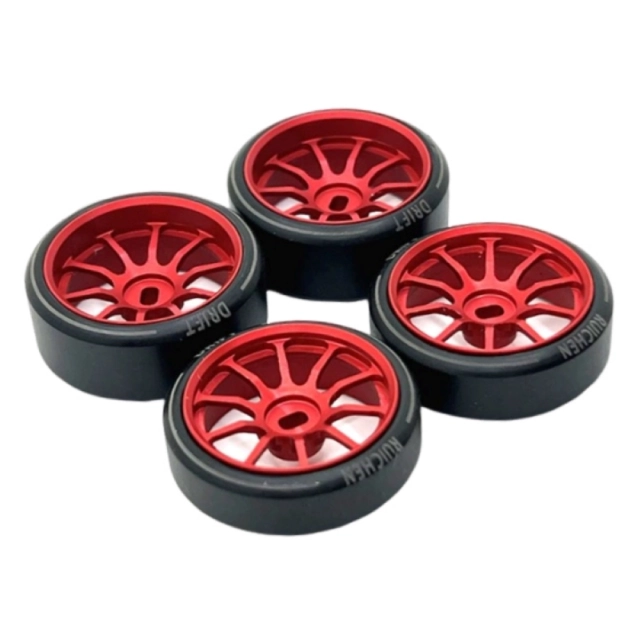 1/24 1/28 MINI-Z AWD CNC Metal Wheel With Drift Tires OD 27mm Offset 1. ...
