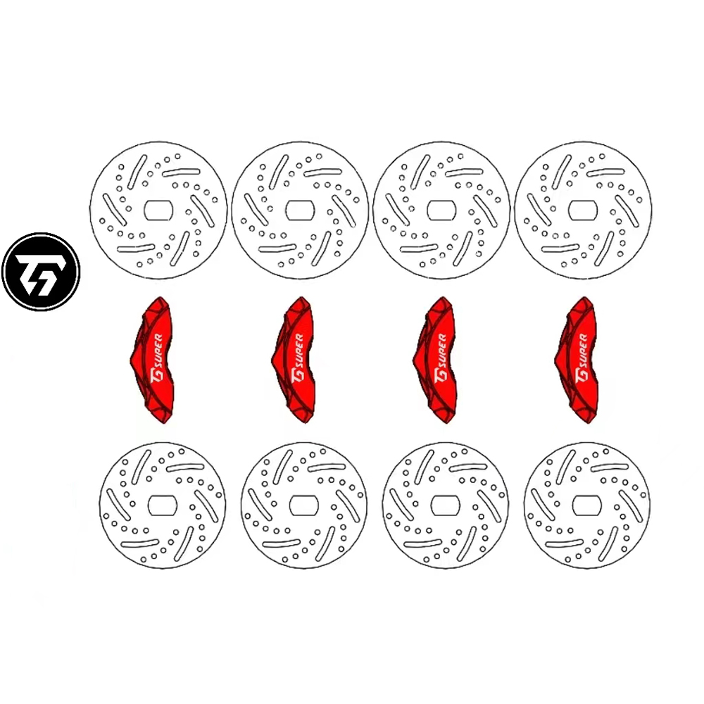 TG Racing CNC Metal Brake Disc SET For TG Super Car KIT