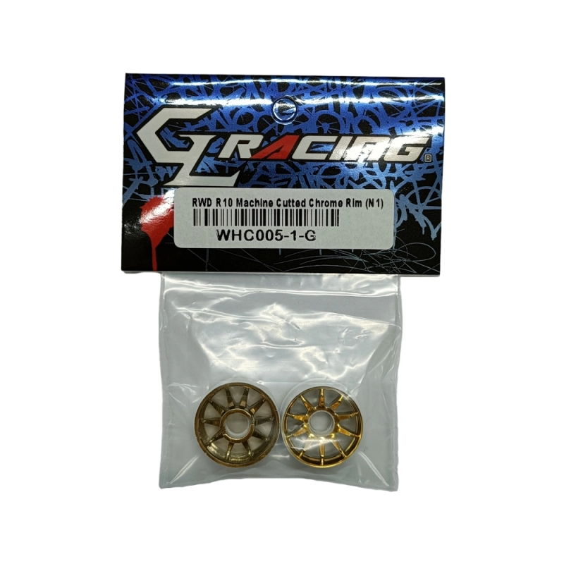 GL Racing RWD R10 Machine Cutted Chrome Rim WHC005 WHC006