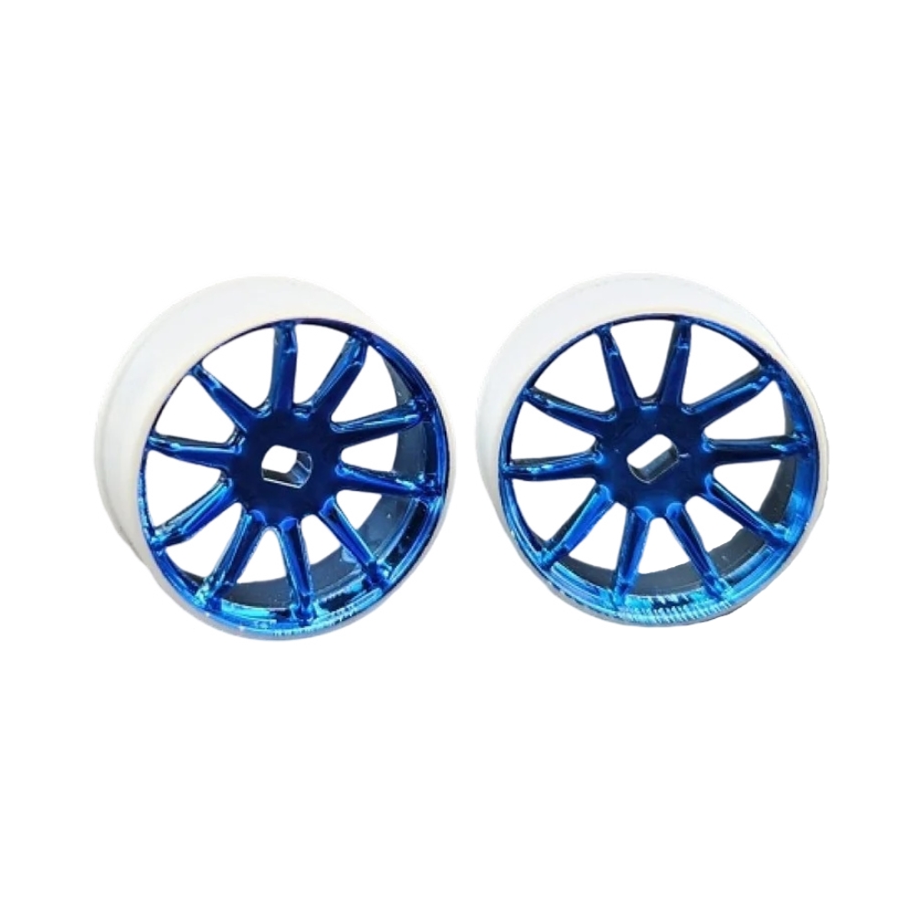 GL Racing 4WD R10 Machine Cutted Chrome Rim WHC003-B WHC004-B
