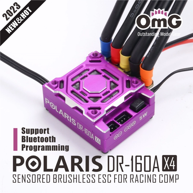 OMG-POLARIS DR-160AX4 New 32-bit 160A Racing level ESC For 1/10th RC Car