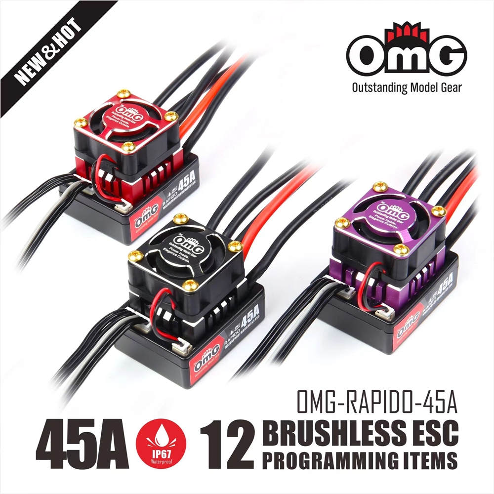 OMG-RAPIDO-45A Sensored Brushless ESC For 1:18 1:14 Drift Car