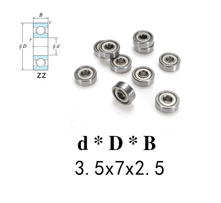GT55 Racing Bearing 3.5x7x2.5mm (10PCS)