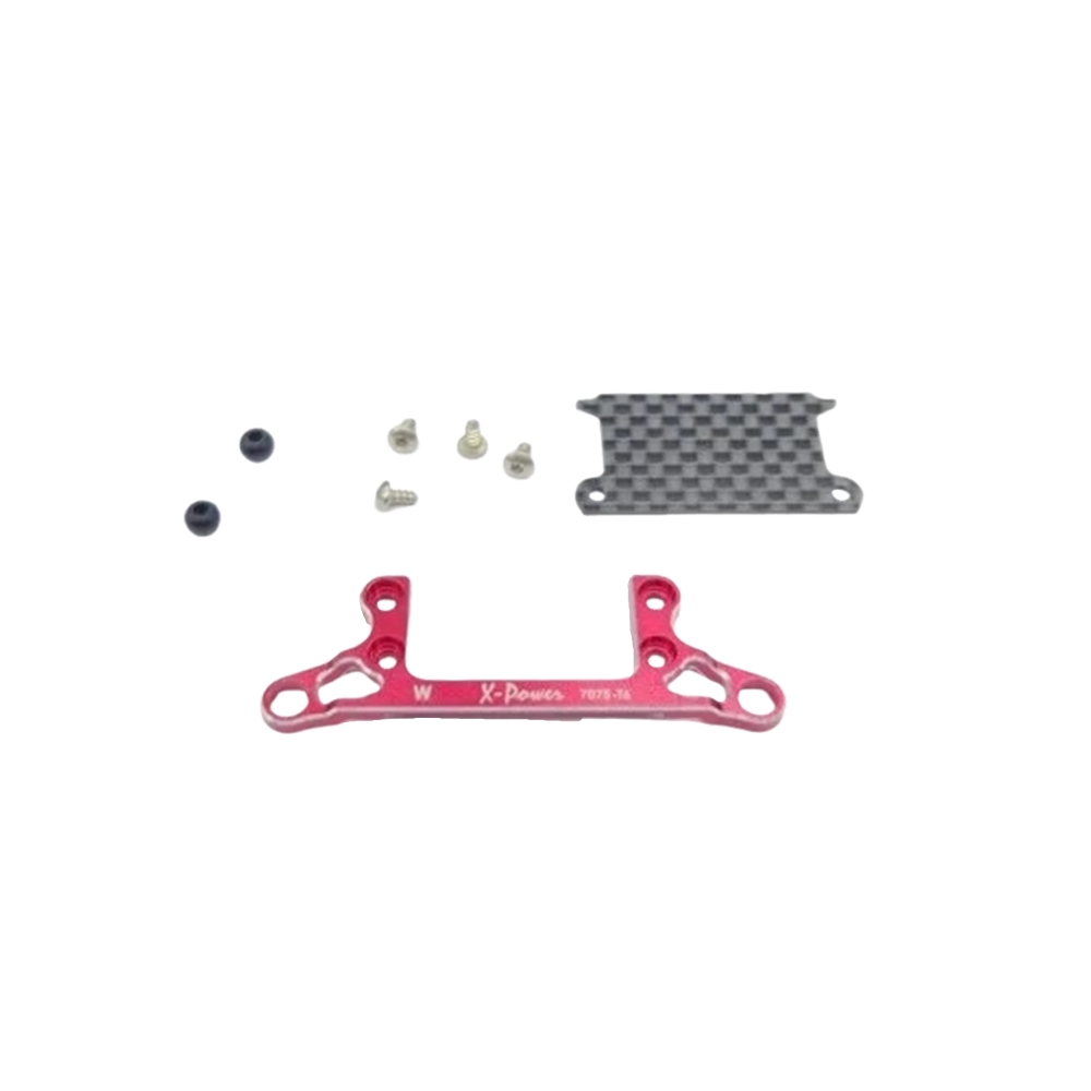 X-Power ALU.7075 FRONT LOWER ARM SET W/CARBON FIBER PLATE FOR MR04 XP-M04-FLS-W