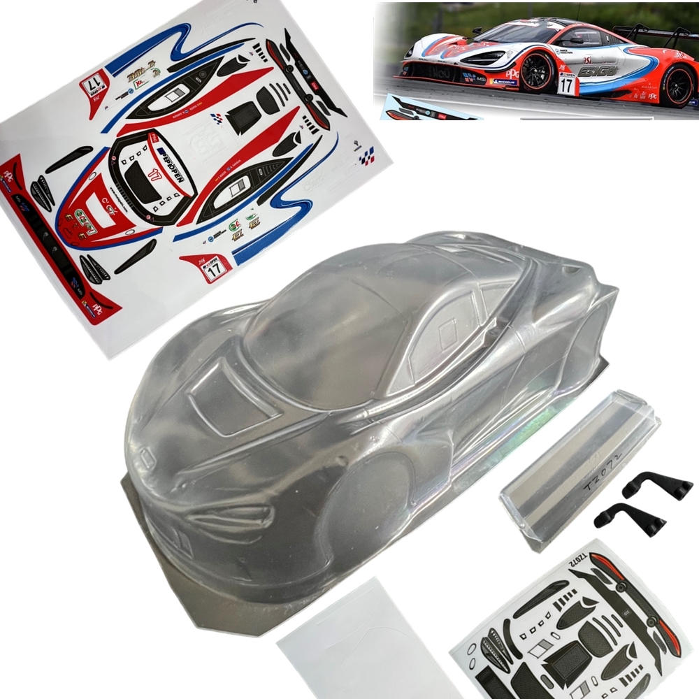 GT55 Racing 1/28 TZ072 720S GT3 Lexan Body Wheelbase 98mm With Sticker A
