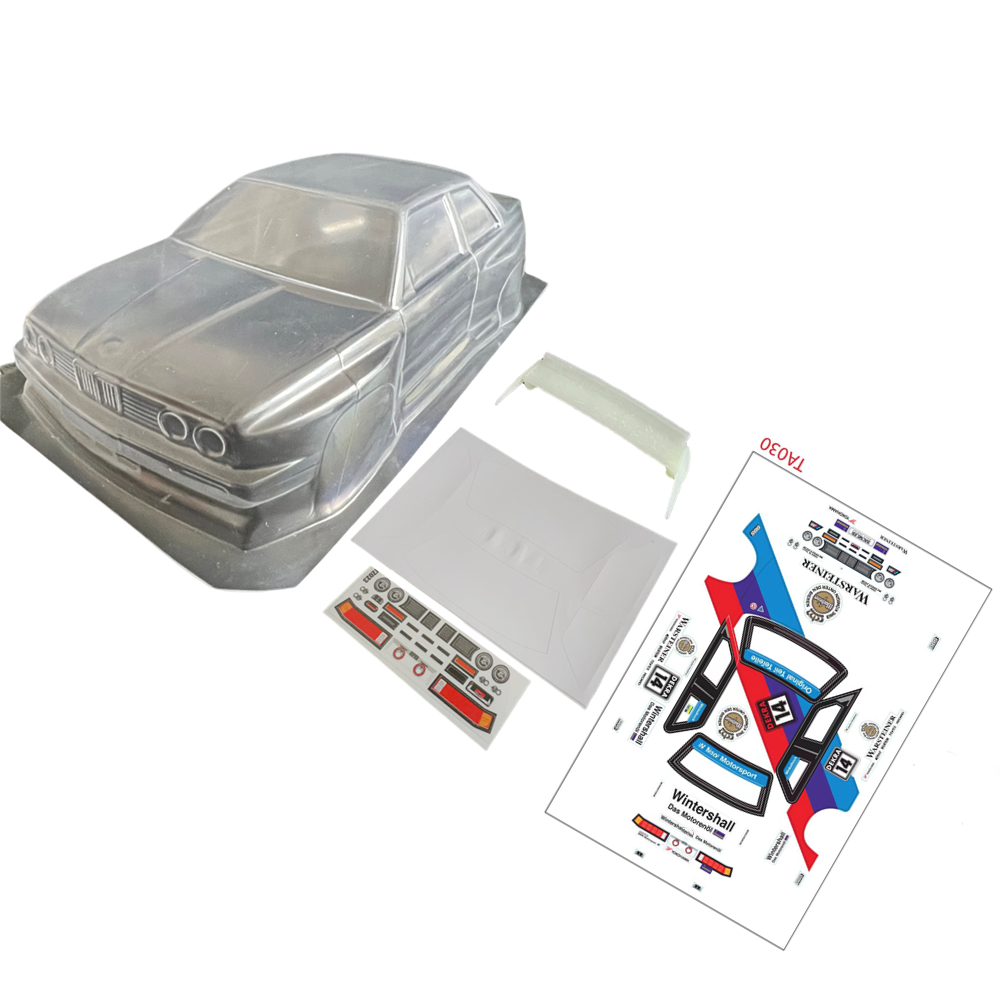 NEW GT55 Racing 1/28 TA030 E30 Lexan Body With Body Sticker1 98MM