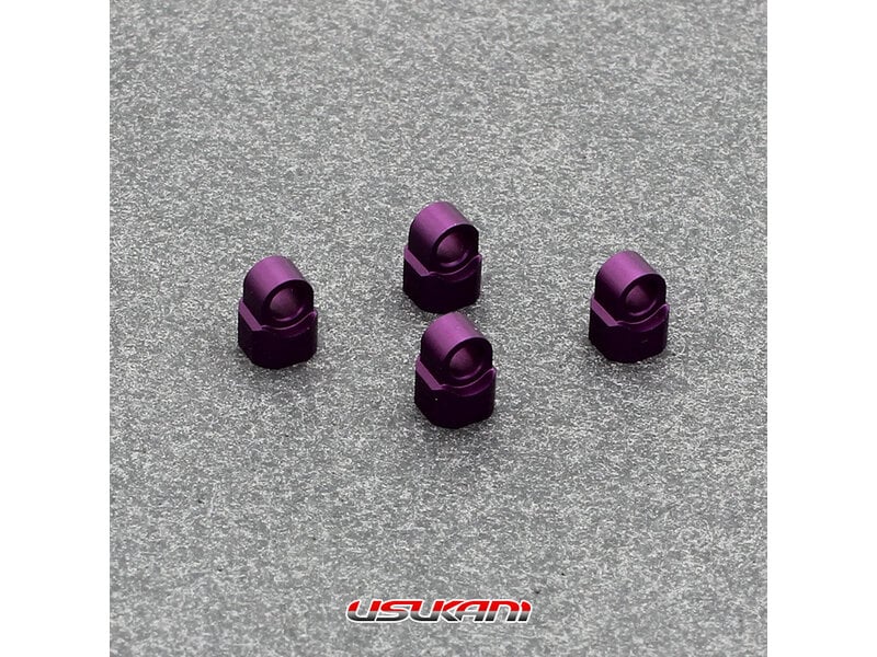 Usukani Aluminum Upper Caps (4pcs) - Black for 1/24 Hydraulic Shock ...