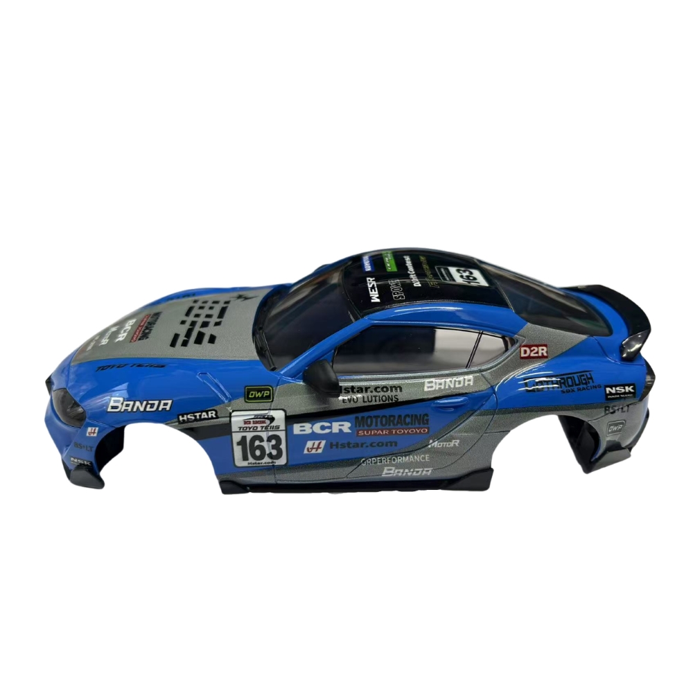 1/24 A90 Plastic Car Body Shell – 108mm Wheelbase (Blue/Black)
